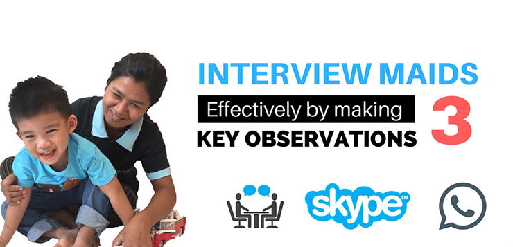 3 KEY Observations When Interviewing Maids For Your Family! - #1 Maid ...